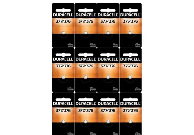 Duracell 377/376 1.5V Silver Oxide Button Battery (1 X 12 Pack)