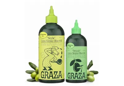 Graza Extra Virgin Olive Oil Sizzle (500mL) Drizzle (350mL) Pack