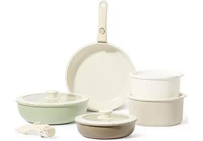 Carote Multicolor 11-Piece Nonstick Granite Cookware Set
