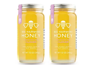 Bee Harmony American Raw Clover Honey (340g X 2 Pack)