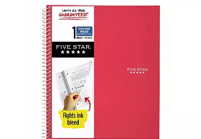 Five Star 1-Subject College Ruled Spiral Notebook 100-sheet