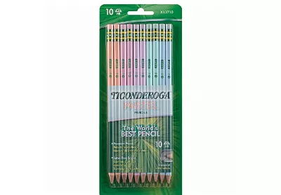 Ticonderoga Pre-sharpened 2-HB Soft Pastel Pencils 10-count
