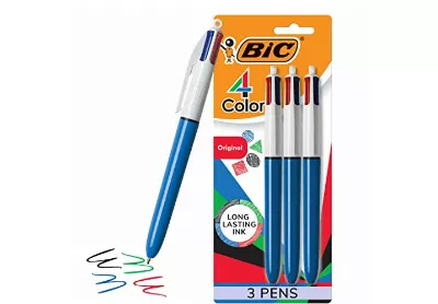 BiC Original 1.0mm 4-Color-In-One Ballpoint Pens 3-count