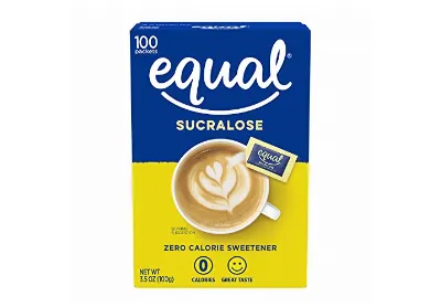 Equal Sucralose Yellow Zero Calorie Sweetener Packets (100 Count)