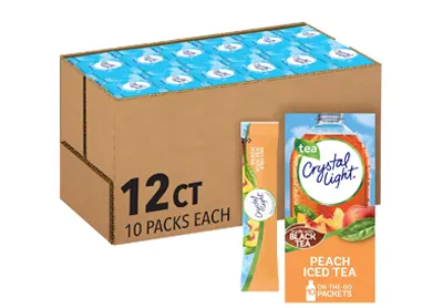 Crystal Light Peach Iced Tea On-The-Go Packets (10 X 12 Pack)