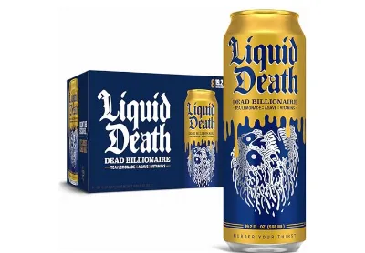Liquid Death Dead Billionaire Half Lemonade & Half Black Tea (568ml X 8 ...