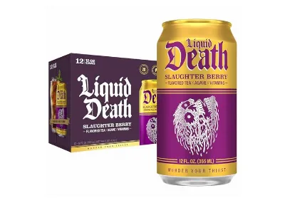 Liquid Death Slaughter Berry Flavored Black Tea (355ml X 12 Pack)