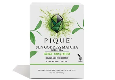 Pique Sun Goddess Matcha Ceremonial Grade Tea Sachets (28 Count)
