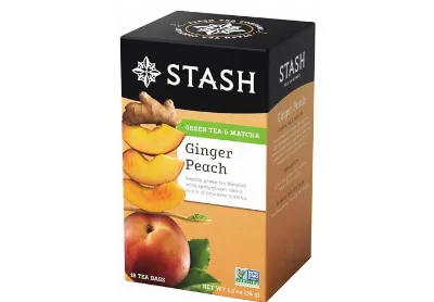 Stash Tea Ginger Peach Green Tea & Matcha Tea Bags (18 Count)