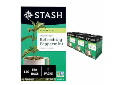 Stash Tea Refreshing Peppermint Herbal Tea Bags (20 X 6 Pack)