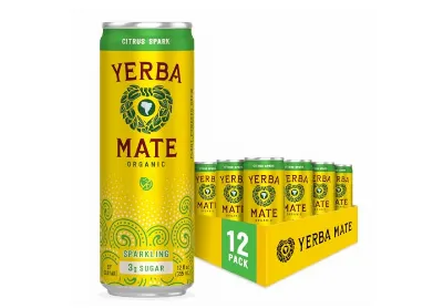 Yerba Mate Citrus Spark Organic Sparkling Yerba Mate Tea (355ml X 12 Pack)