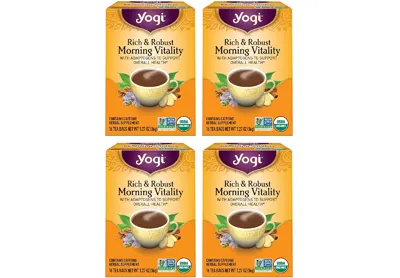 Yogi Tea Rich & Robust Morning Vitality Herbal Tea Bags (16 X 4 Pack)